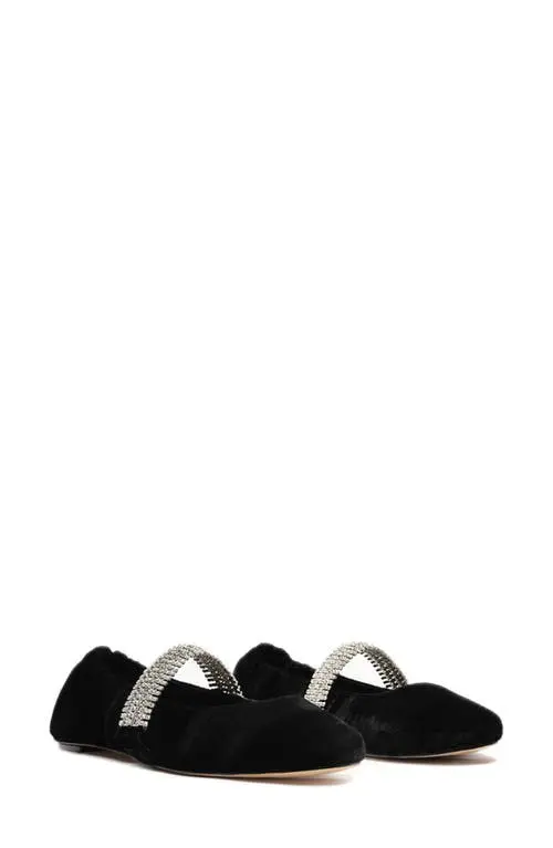 ALEXANDRE BIRMAN Camila Ballerina Flat - Black | Editorialist