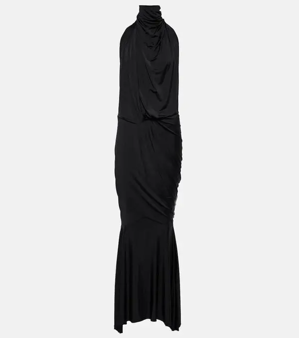 Alexandre Vauthier High-neck Draped Maxi Dress