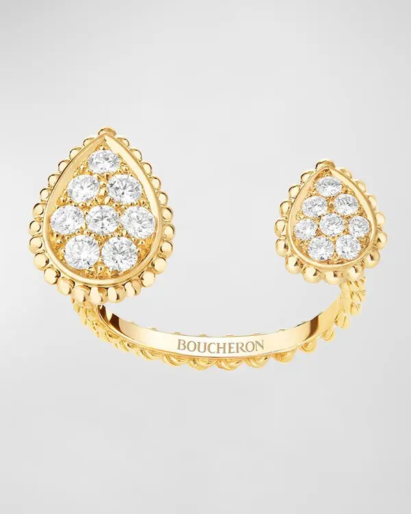 Boucheron Serpent Bohème 18k Diamond Ring - Yellow Gold