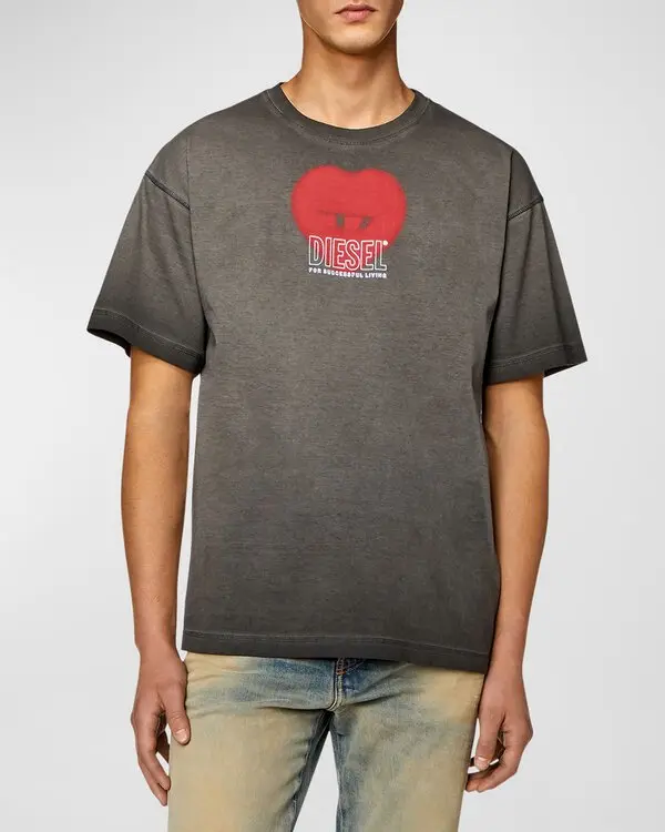 Diesel T-buxt-n4 Flocked Logo T-shirt