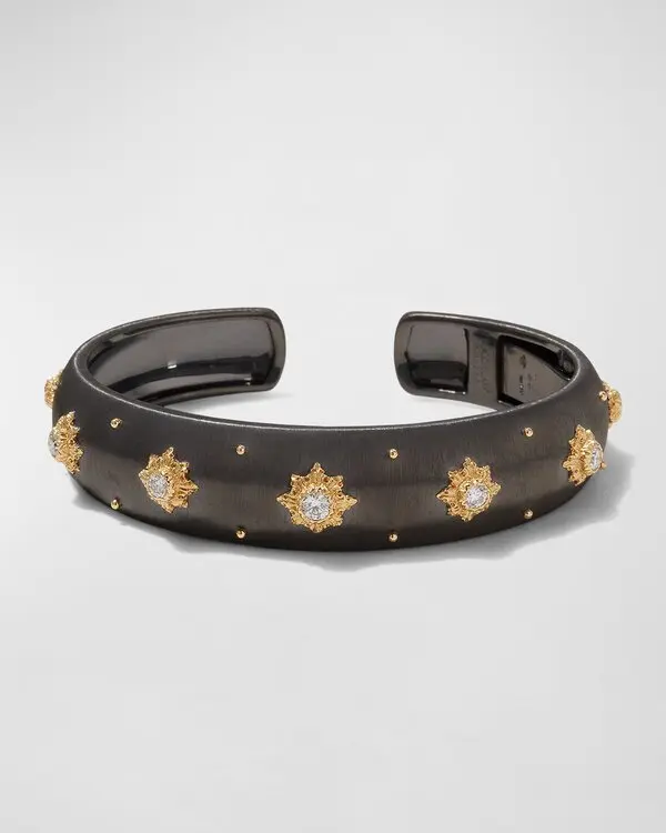 Buccellati Macri 18k Gold Diamond Cuff Bracelet - Yellow Gold