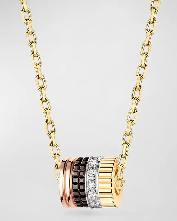 Boucheron Quatre 18k Diamond Pendant Necklace - Gold