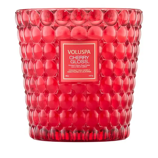 Voluspa Cherry Gloss 3-wick Hearth Candle, 38 Oz