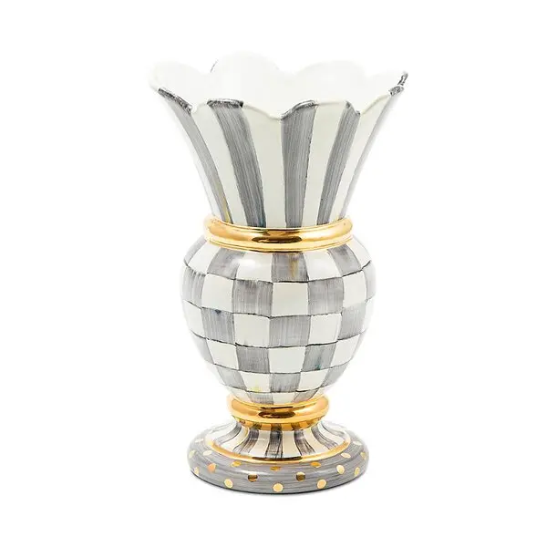 MACKENZIE-CHILDS Sterling Check Great Vase