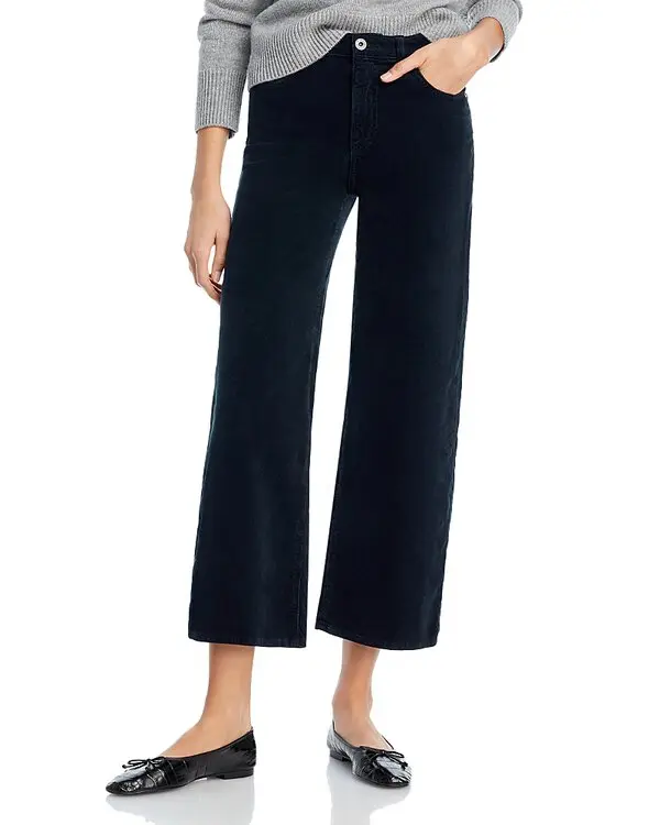 Ag Saige High Rise Ankle Wide Leg Corduroy Jeans - Sulfur Smooth Slate ...