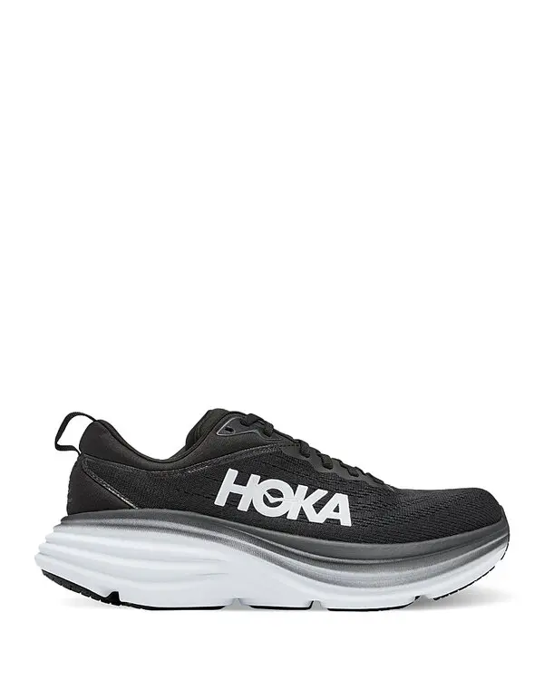 Hoka Bondi Wide Low Top Sneakers - Black/white