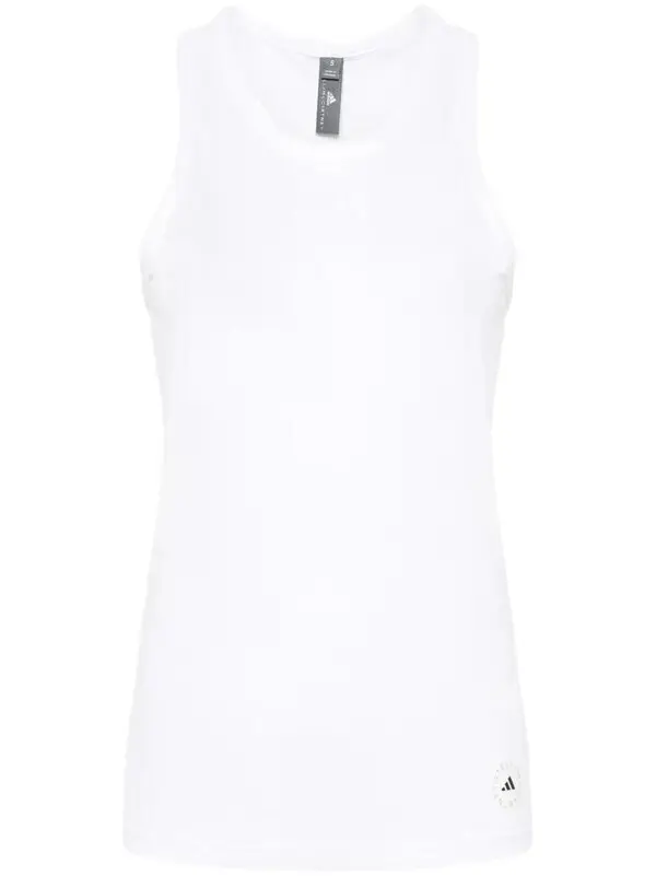 Adidas By Stella McCartney Fine-ribbed Tank Top - White