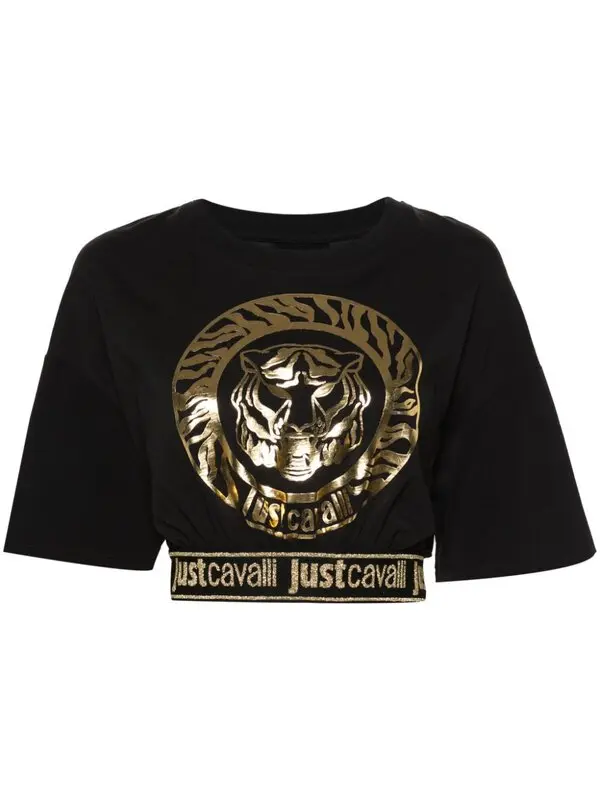 Just Cavalli Logo-print Crop Top