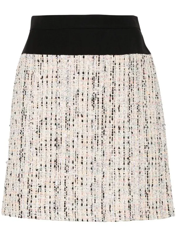 Alexander McQueen Hybrid Tweed Mini Skirt - Neutrals