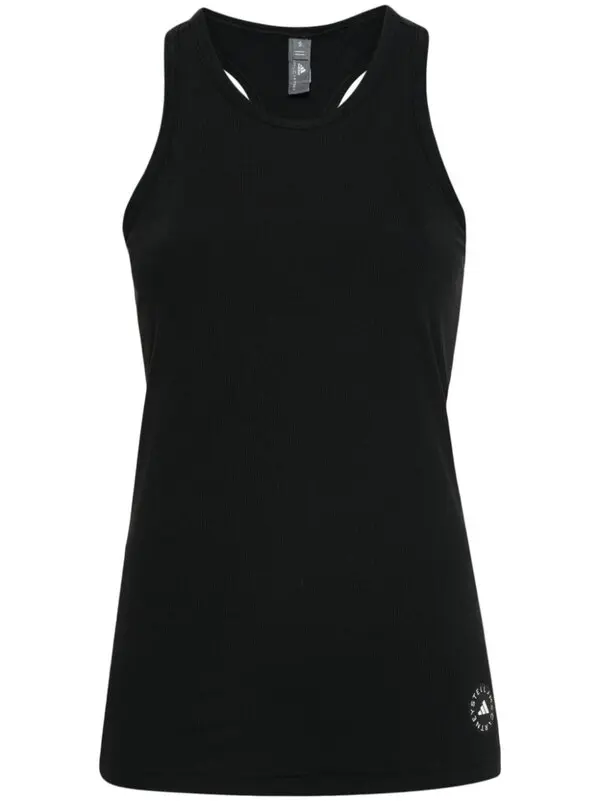 Adidas By Stella McCartney Fine-ribbed Tank Top - Black