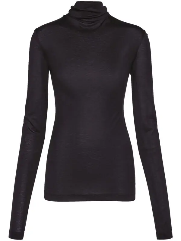 FERRAGAMO V-back Silk-blend Top