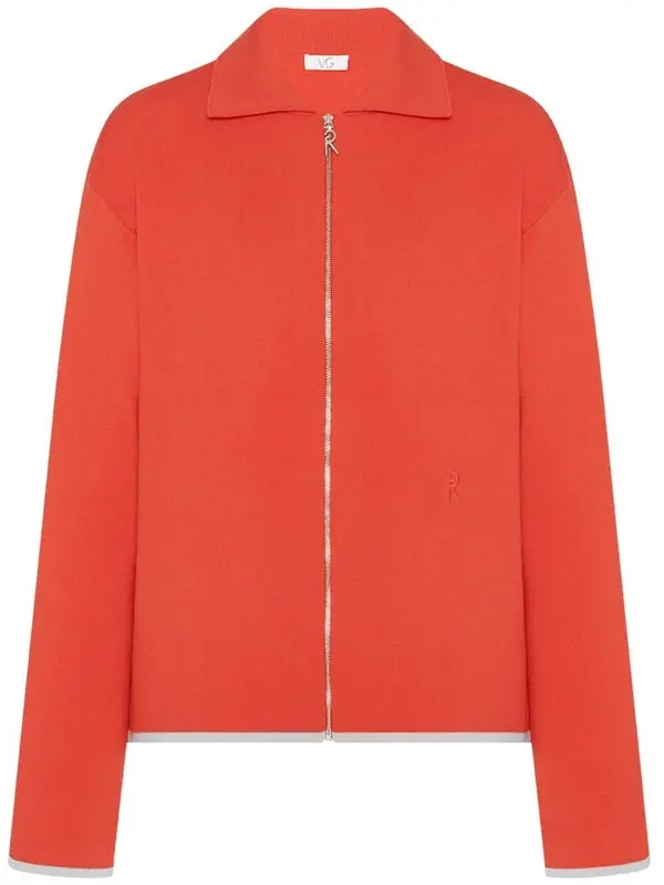 Rosetta Getty X Violet Getty Zip-up Cardigan - Red