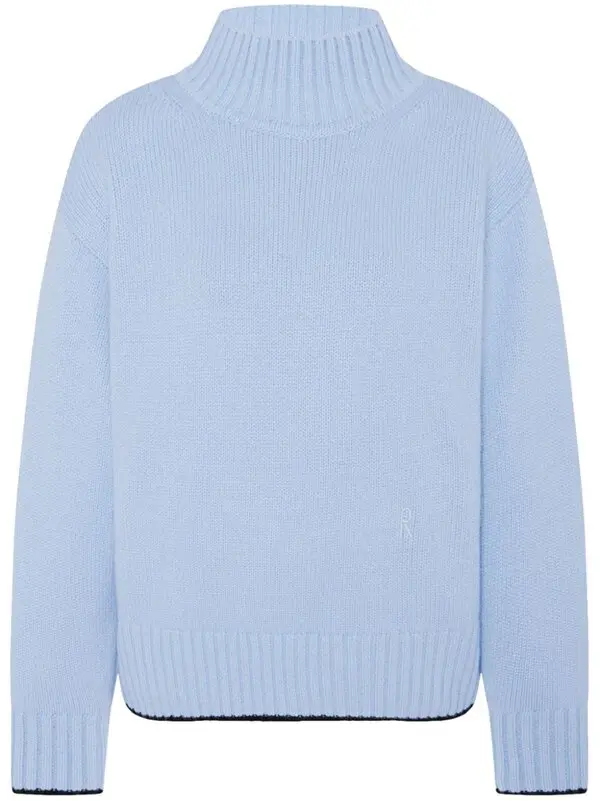 Rosetta Getty X Violet Getty Wool-cashmere Jumper - Blue