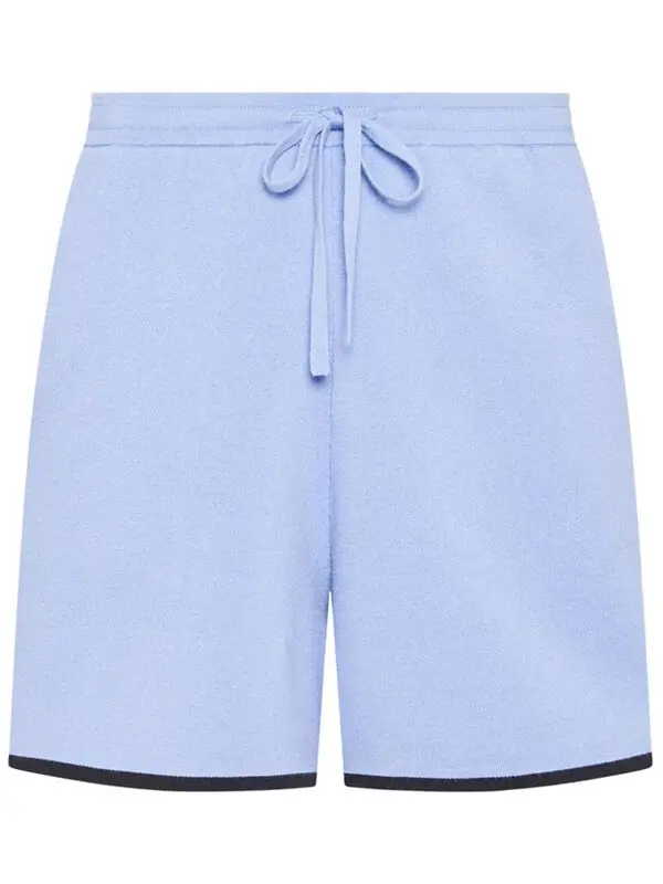Rosetta Getty X Violet Getty Wool-cotton Track Pants - Blue