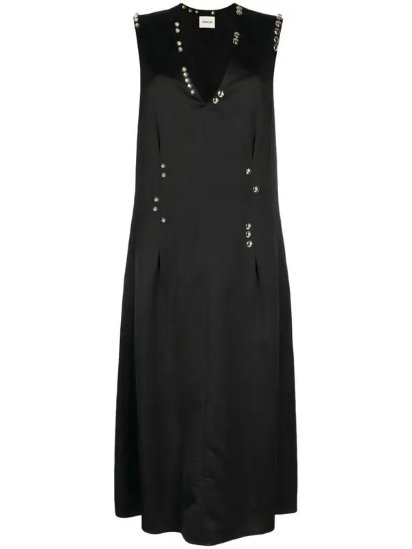 Khaite The Mello V-neck Midi Dress