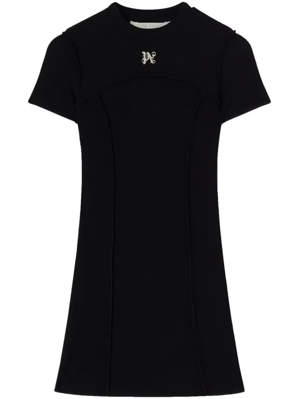 Palm Angels Open Back T-shirt Dress