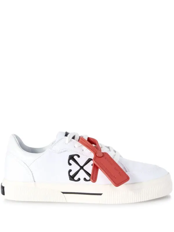 Off-White Low Vulcanized Canvas Sneakers - White