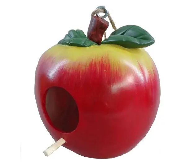 SANTA'S WORKSHOP Inc. 6.5'h Resin Red Apple Bi Rdhouse