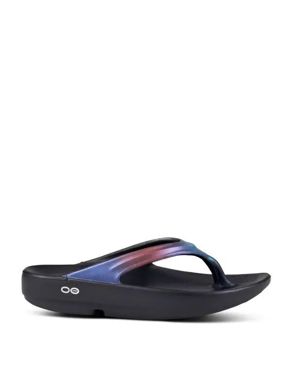Buy OOFOS Oolala Luxe Thong Sandal In Midnight Spectre - Blue At 40% Off | Editorialist
