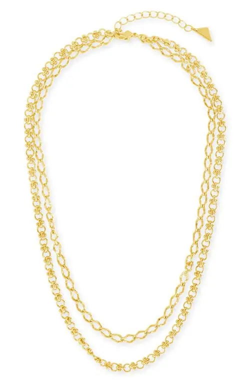 Sterling Forever Selena Layered Necklace - Gold