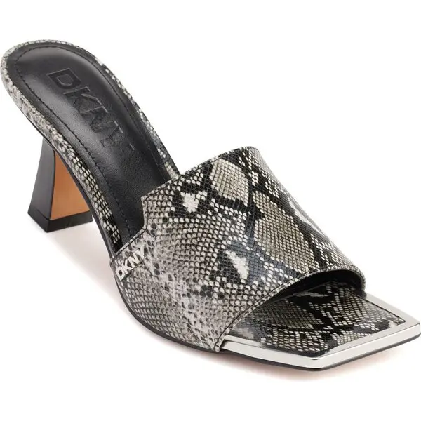 Dkny Square Toe Slide Sandal - Grey Multi