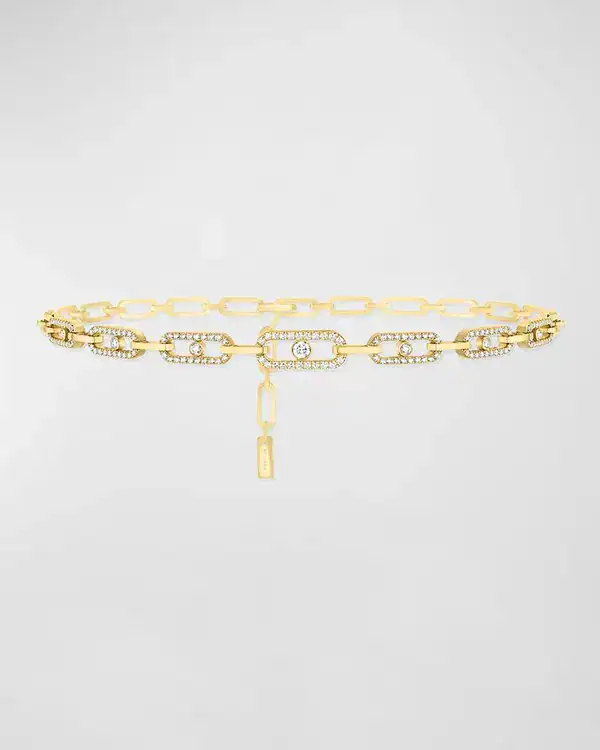 Messika Move Uno 18k Yellow Gold Diamond Choker - 05 Yellow Gold ...