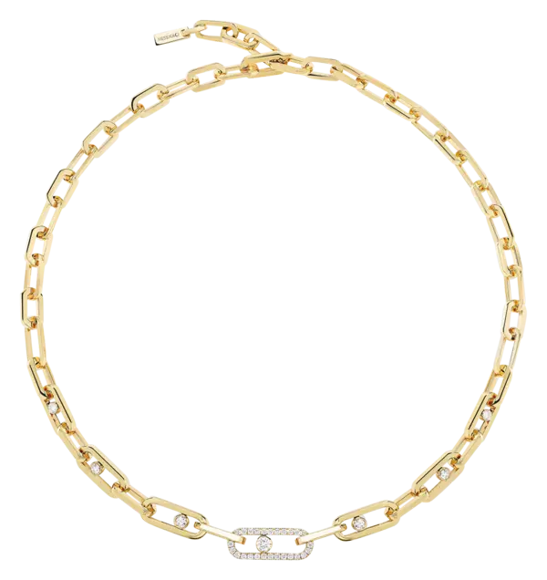 Messika Move Link Diamond Necklace - Yellow Gold