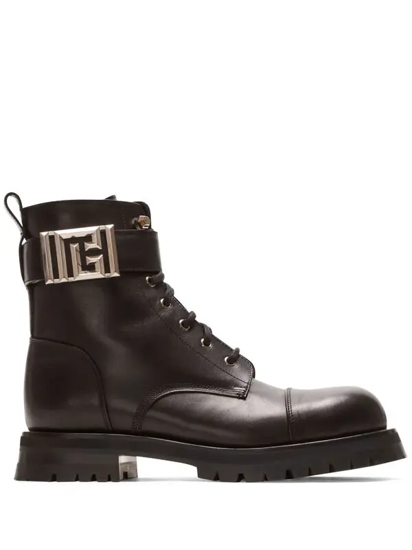 Balmain Charlie Leather Combat Boots