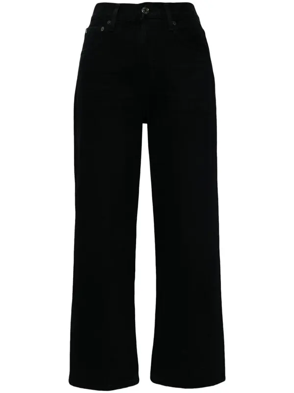 AGOLDE Ren High-rise Cropped Jeans - Black