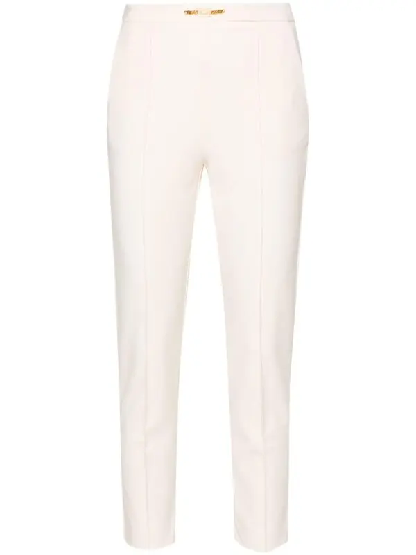 Elisabetta Franchi Logo-plaque Tapered Trousers