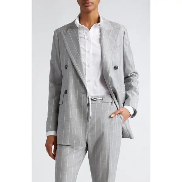 Eleventy Pinstripe Double-breasted Blazer
