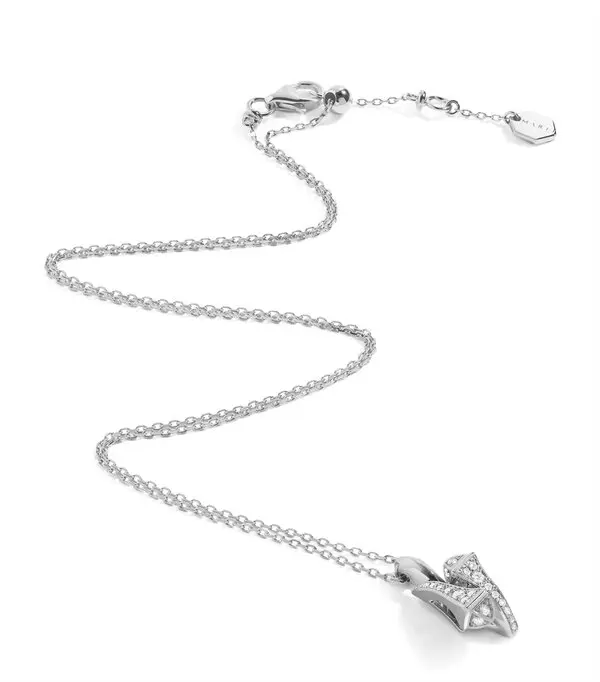 MARLI NEW YORK Gold And Diamond Cleo Huggie Pendant Necklace - White