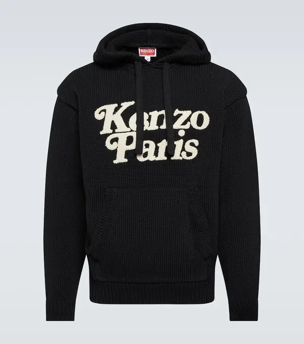 Kenzo X Verdy Logo Cotton Hoodie In Black - 30% Off | Editorialist