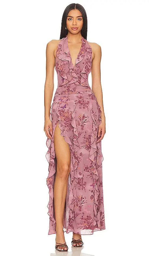 Nbd Divya Maxi Dress - Mauve Floral