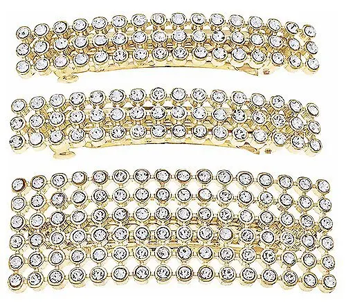 Ettika Disco Doll Crystal Barrette Set - One-color