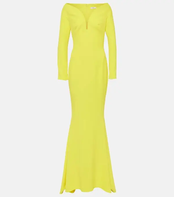 Safiyaa Wilson Crêpe Gown - Yellow