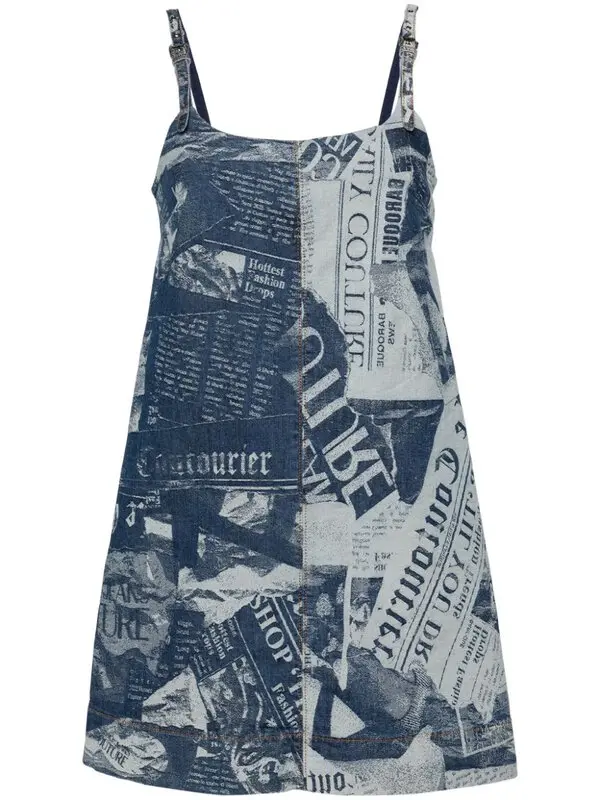 Versace Magazine Denim Minidress