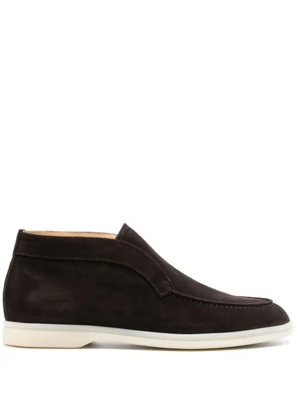 SCAROSSO Leonarda Suede Ankle Boots - Brown