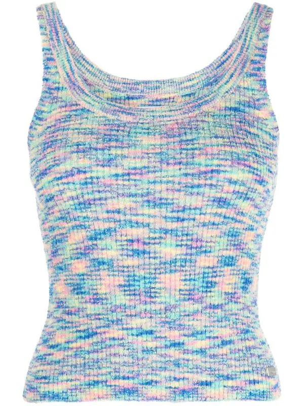 Izzue Mélange-effect Ribbed Tank Top