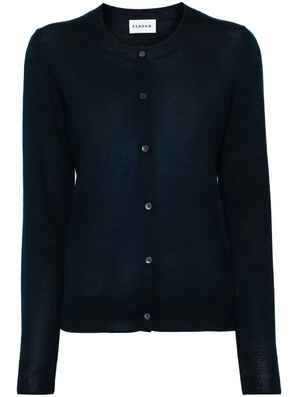 P.a.r.o.s.h Linfa Fine-knit Cardigan - Blue