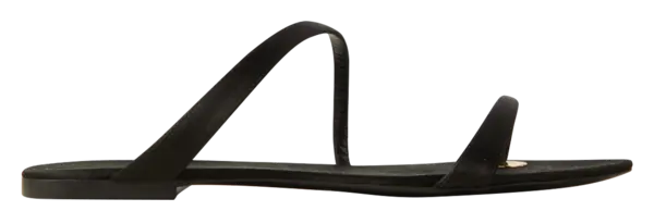 Saint Laurent Tanger Satin Sandals - Black