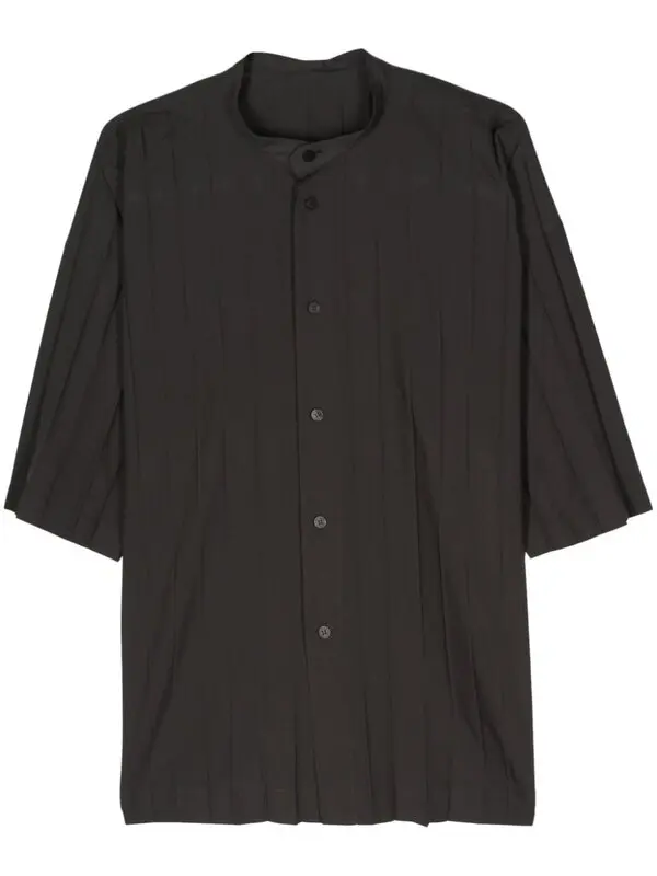 Issey Miyake Edge Pressed-crease Shirt - Grey
