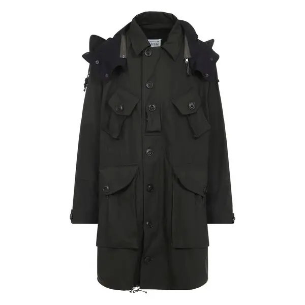MAISON MARGIELA Buttoned Cotton Outerwear - Black