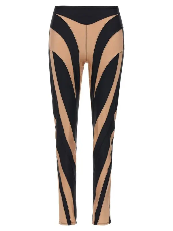 Buy MUGLER Bi-color Spiral' Leggings - Multicolor At 33% Off | Editorialist