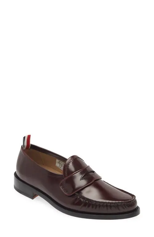 Thom Browne Varsity Penny Loafer - Burgundy
