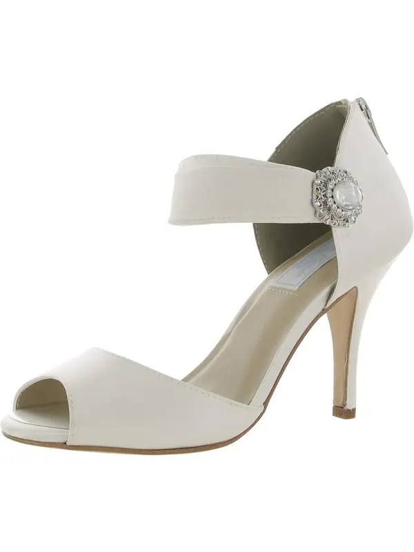 Buy Liz Rene Signature Genevieve Satin Embellished Pumps - White At 22% ...