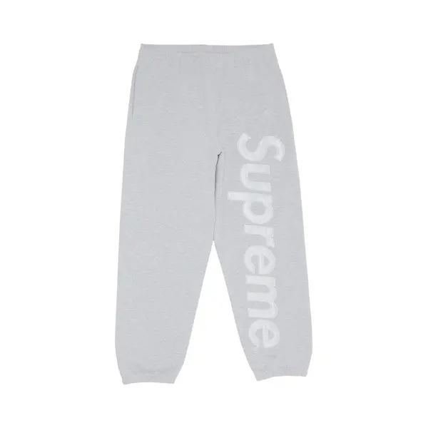 Supreme Satin Appliqué Sweatpant 'ash - Grey