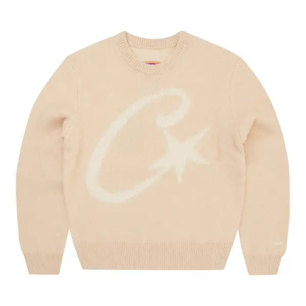 CORTEIZ C Star Mohair Knit Sweater - Cream