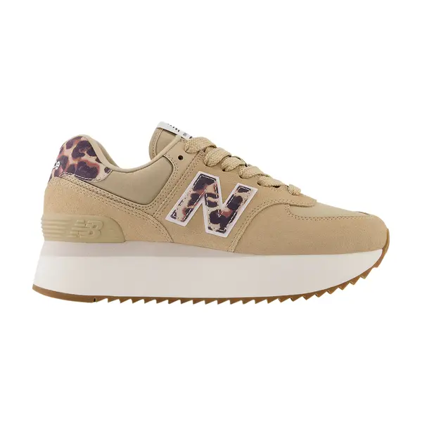 NEW BALANCE 574+ Incense Animal Print Sneakers - Tan