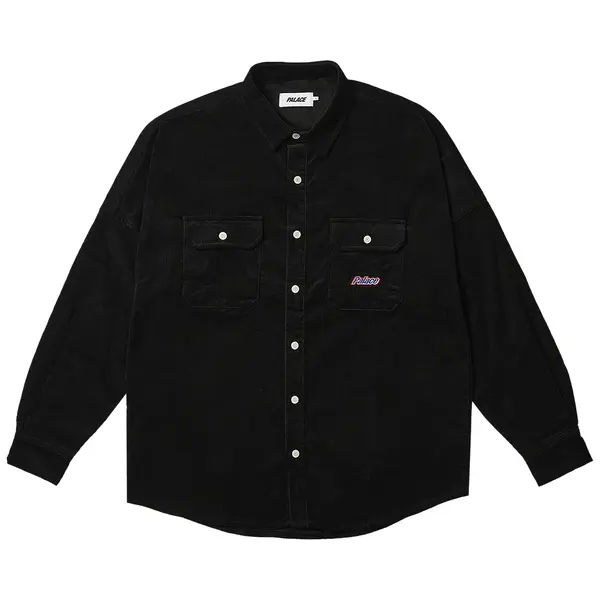 PALACE Drop Shoulder Cord Shirt - Black